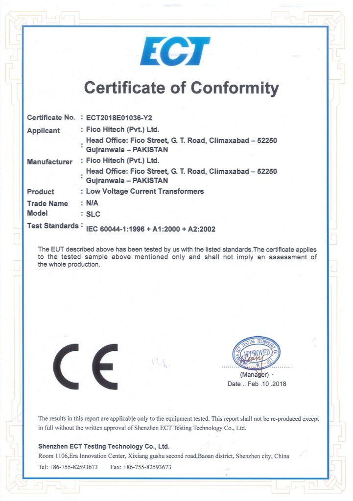 fico hi-tech | Certifications & Approvals