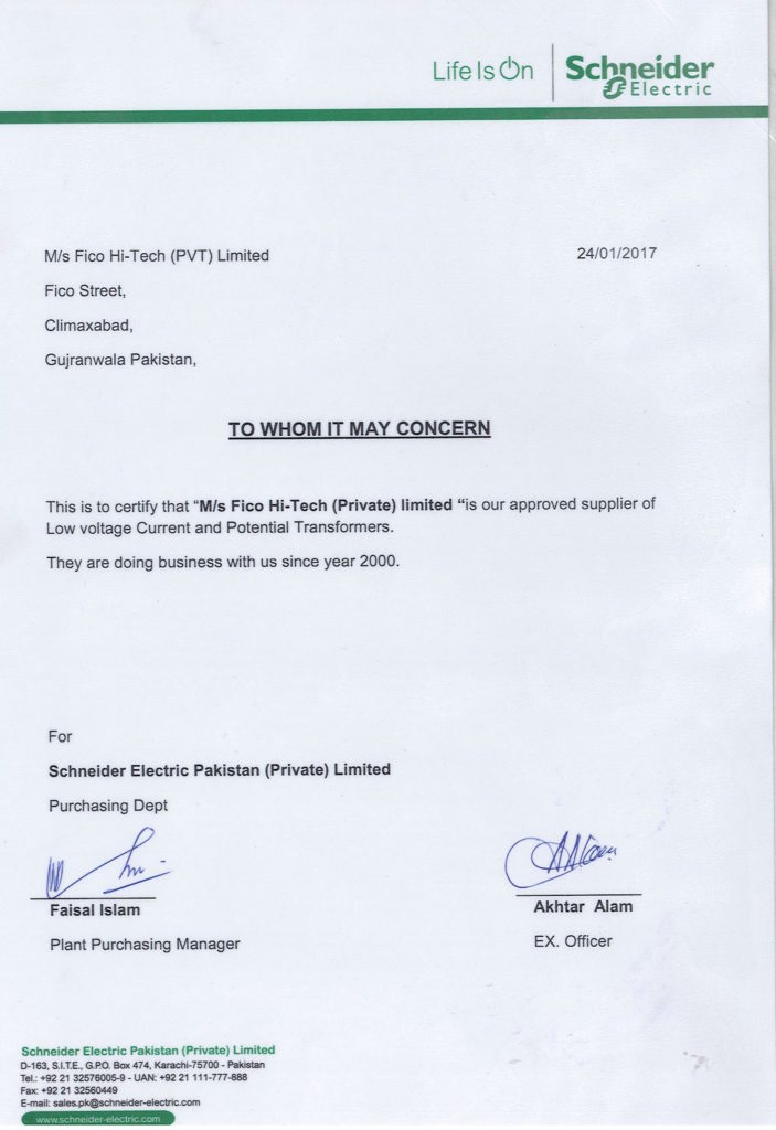 fico hi-tech | Certifications & Approvals