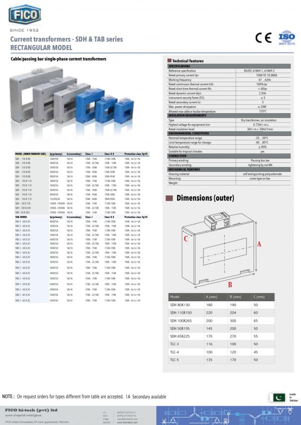 SDH &TAB SERIES – fico hi-tech
